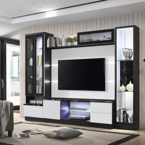 40 Best Black Wall Units for Living Room Contemporary Ideas UK